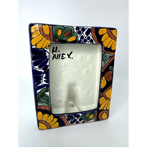 Accents | Mexican Talavera Photo Frame Freestanding Ceramic Picture ...